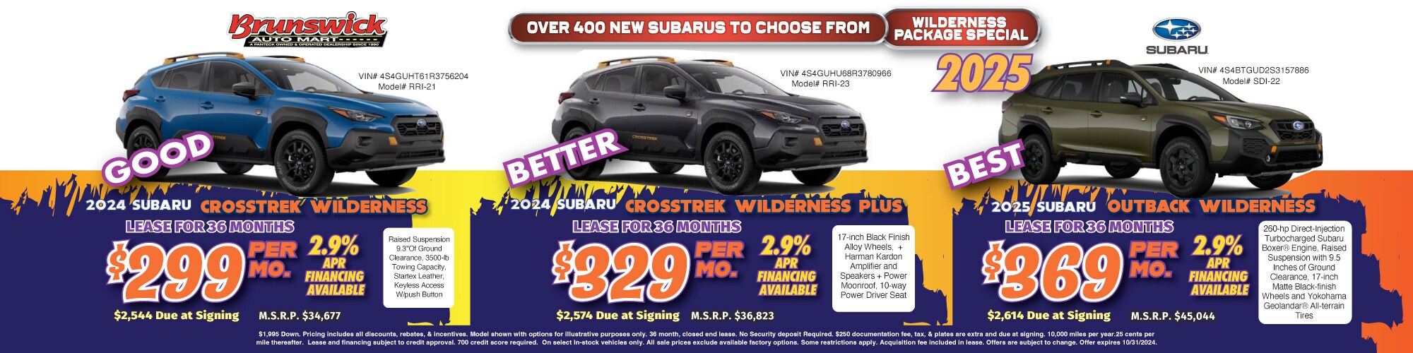 Subaru Lease Specials | Brunswick Auto Mart