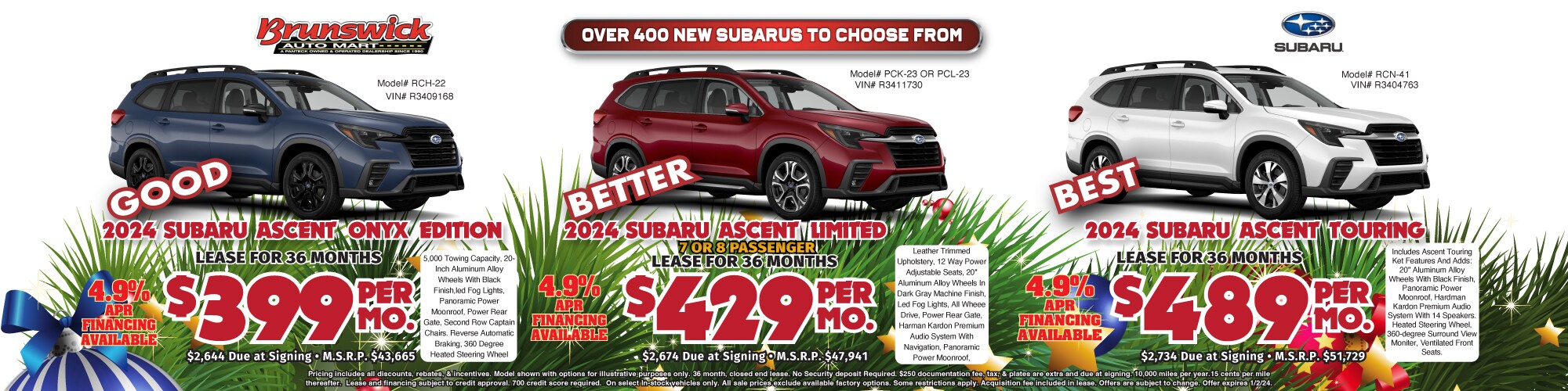Brunswick Subaru Specials | Click Below To View Offer Inventory ...