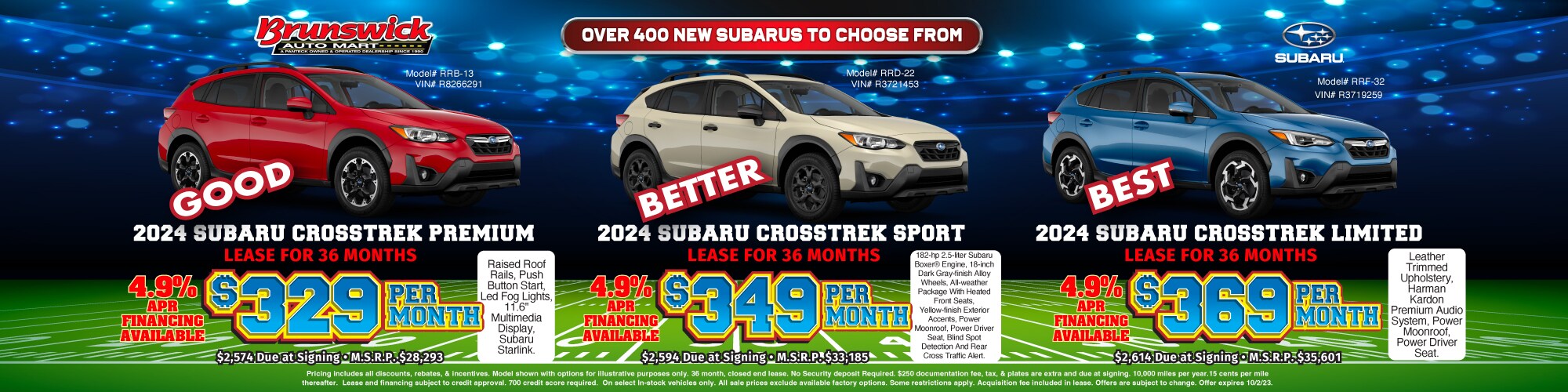Brunswick Subaru Specials | Click Below To View Offer Inventory ...