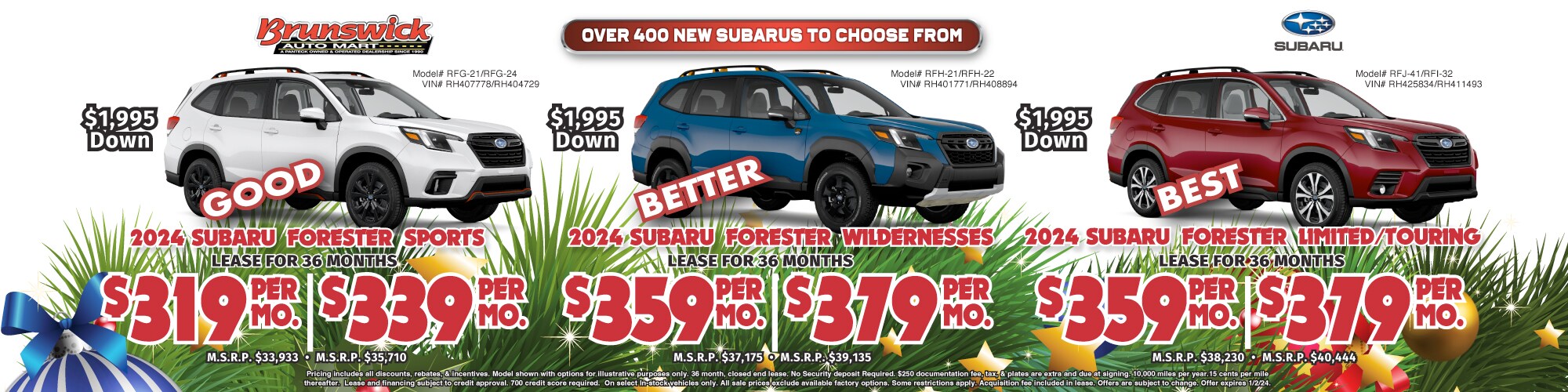 Brunswick Subaru Specials | Click Below To View Offer Inventory ...