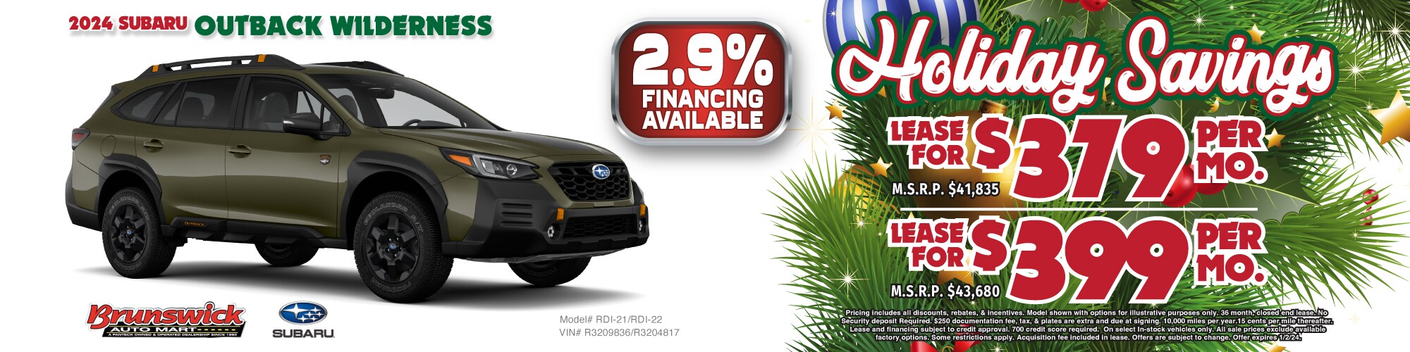 Brunswick Subaru Specials | Click Below To View Offer Inventory ...