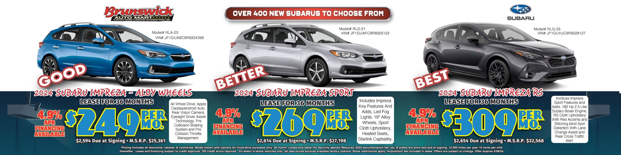 Brunswick Subaru Specials | Click Below To View Offer Inventory ...