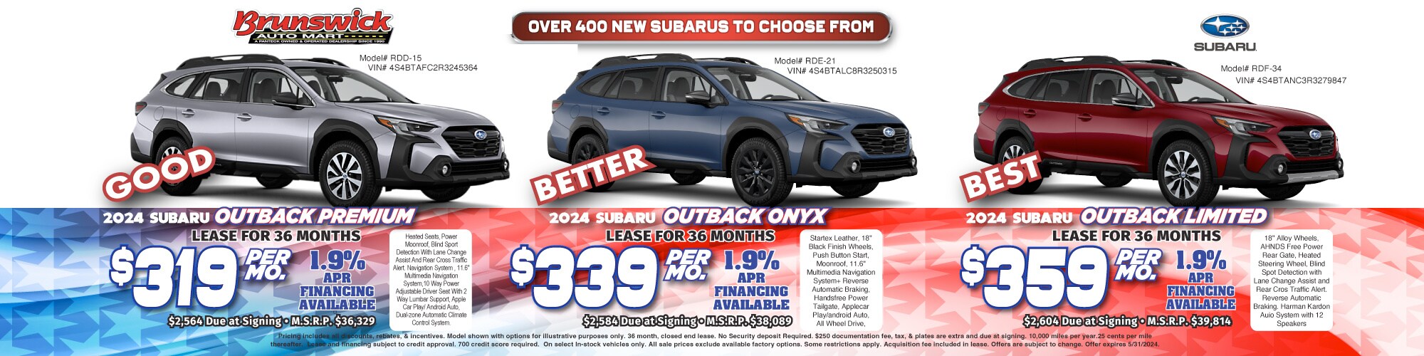 Subaru Outback For Sale in Brunswick | Outback Specials