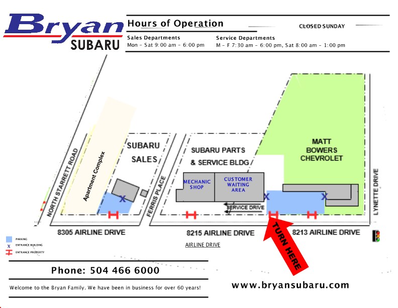 Schedule Auto Service & Maintenance at Bryan Subaru in Metairie, LA