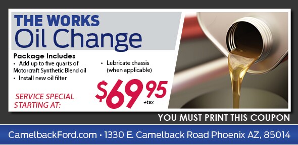 The Works Oil Change | Camelback Ford
