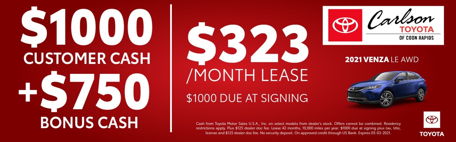 Carlson Toyota | New & Used Toyota Dealer in Coon Rapids, MN