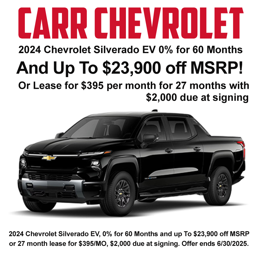 MONTHLY SPECIALS at CARR CHEVROLET (503) 567-1218 | Carr Chevrolet