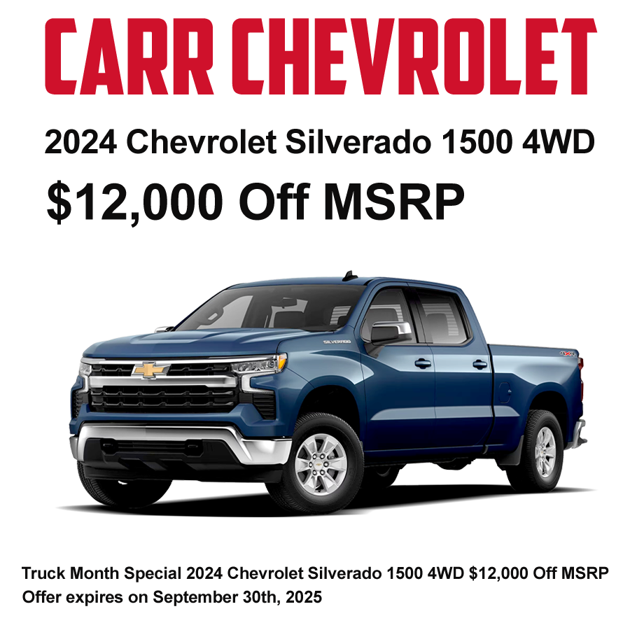 MONTHLY SPECIALS at CARR CHEVROLET (503) 567-1218 | Carr Chevrolet