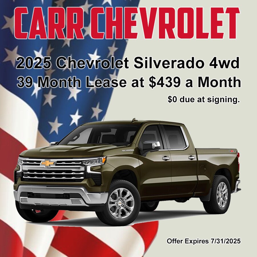 MONTHLY SPECIALS at CARR CHEVROLET (503) 567-1218 | Carr Chevrolet