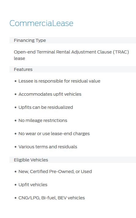 Commercial Financing Options | Caskinette Ford