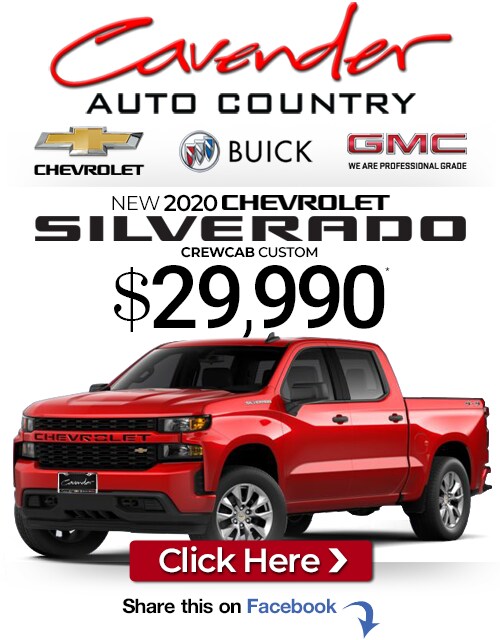 New Vehicle Specials | CAVENDER AUTO COUNTRY CHEVROLET BUICK GMC