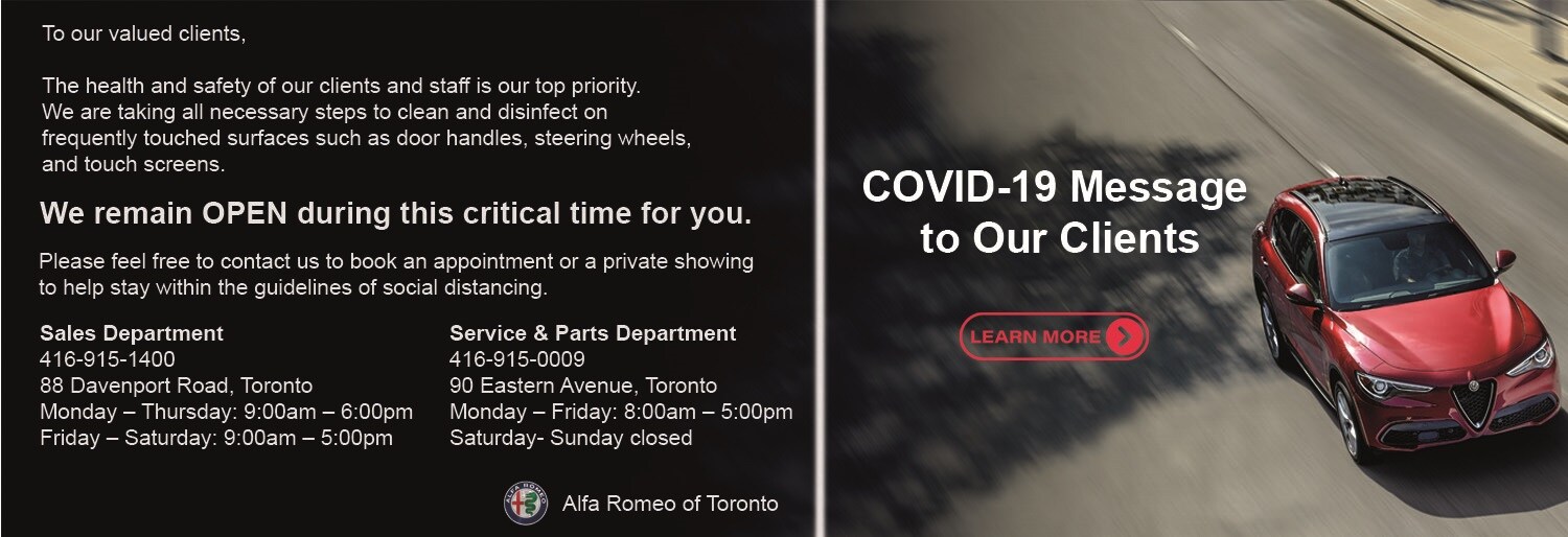 New 2019 Alfa Romeo & Used Car Dealer in Toronto, ON - Alfa Romeo of ...