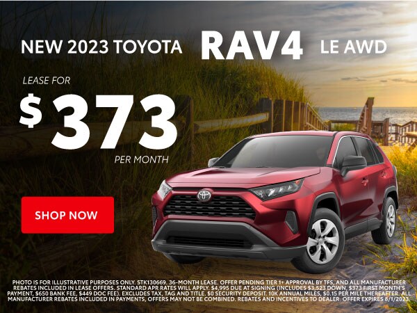 2023 Toyota RAV4 Lease Deal ($373/Month) - Valid Thru 8/1/23