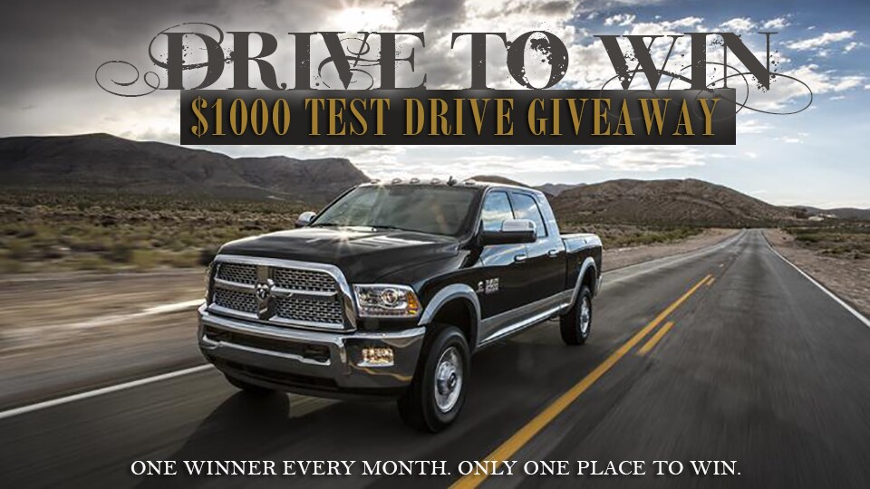 $1000 Test Drive Giveaway | Christopher's Dodge Ram Inc