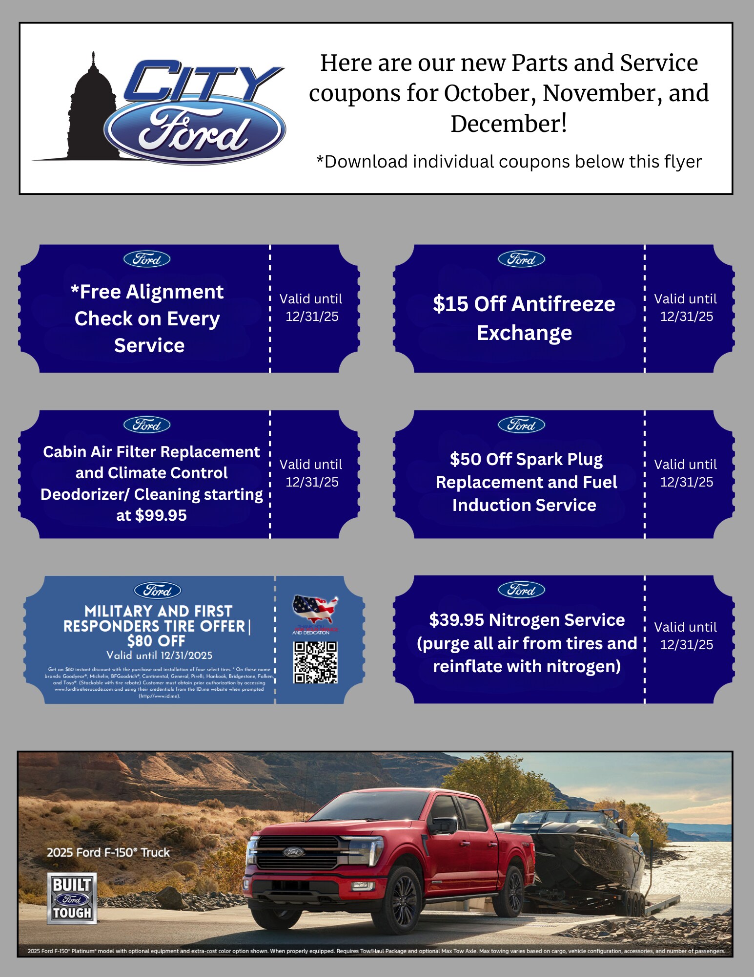 Service Coupons & Specials in Columbia City: City Ford