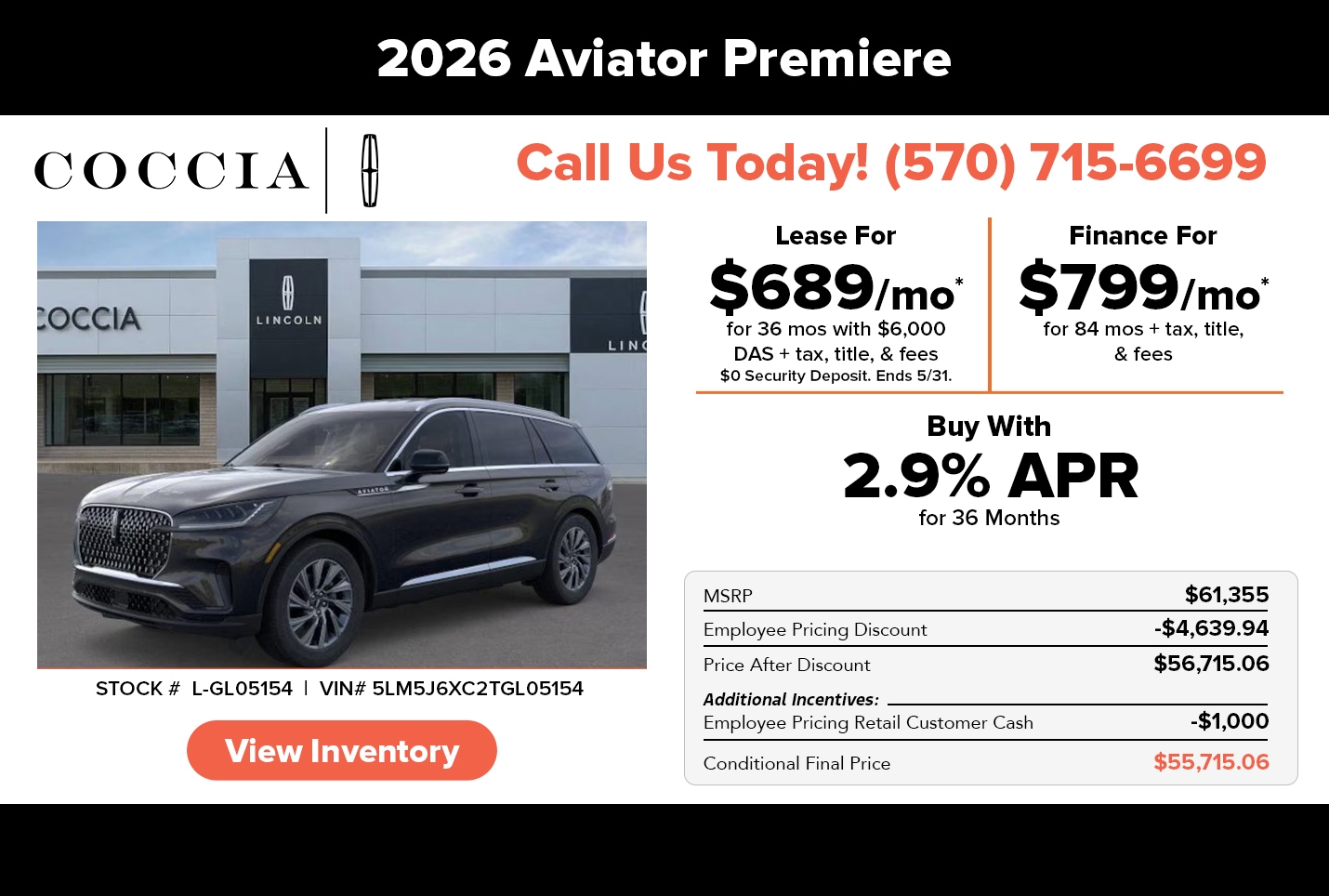 New Lincoln Specials | Coccia Lincoln