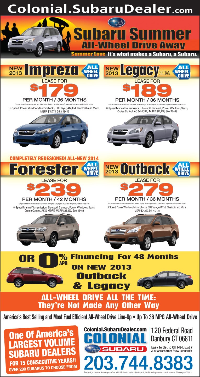 Current Print Ad | Colonial Subaru