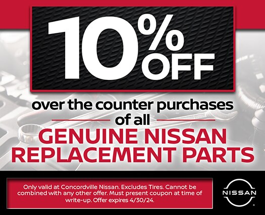 Nissan Parts Coupons | Glen Mills PA Dealer | Concordville Nissan
