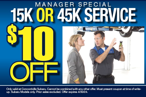 Subaru Service Coupons | Glen Mills PA Dealer | Concordville Subaru