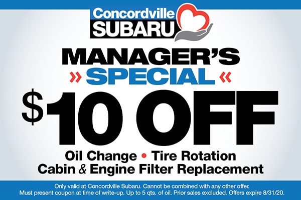 Subaru Service Coupons | Glen Mills PA Dealer | Concordville Subaru