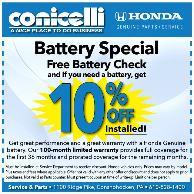 Conicelli Honda Service Coupons | Conicelli Honda