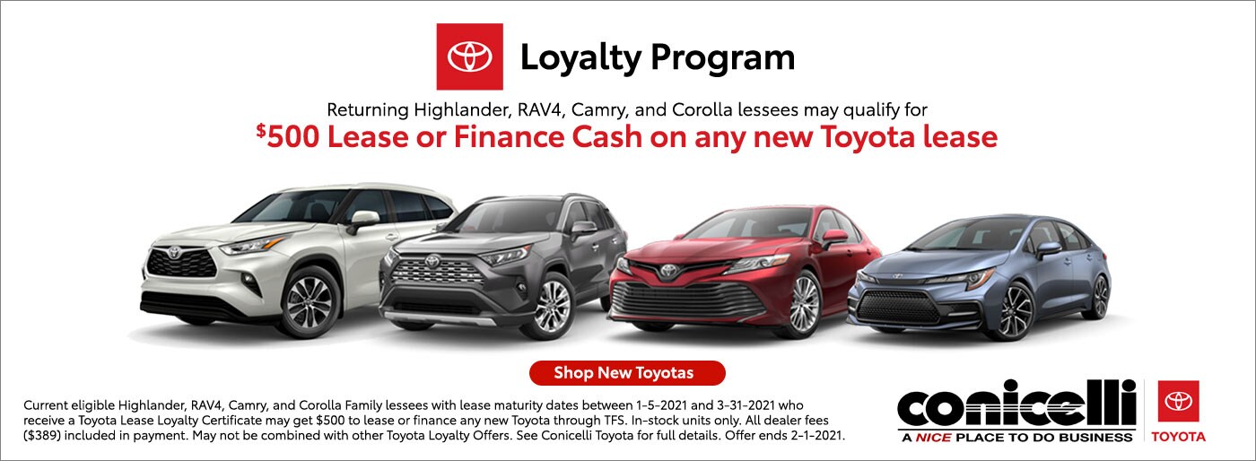 Toyota Loyalty Programs | Buy or Lease a Toyota near Malvern, PA