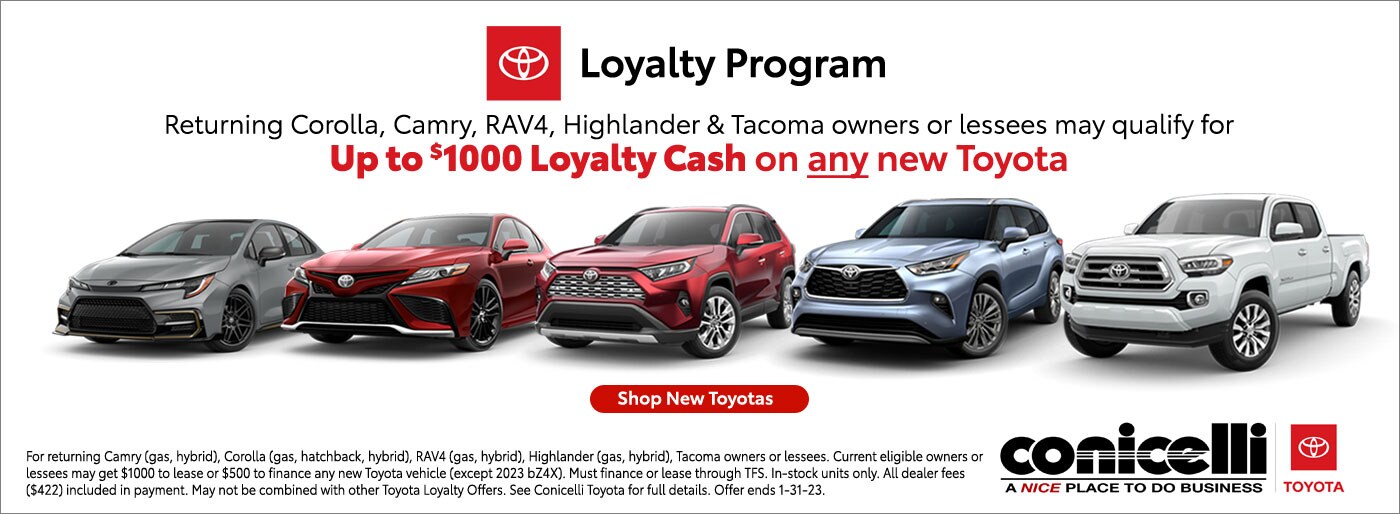 Toyota Loyalty Programs | Buy or Lease a Toyota near Malvern, PA