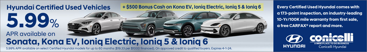 Certified Pre-Owned Hyundai Vehicles near Philadelphia | Conicelli Hyundai