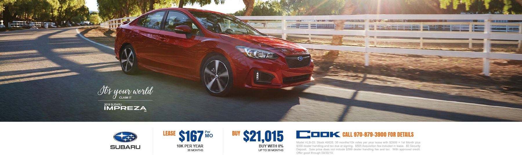 New 2019-2020 Subaru & Used Car Dealer in Steamboat Springs, CO