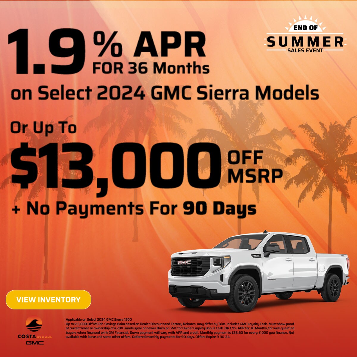 New Vehicle Specials | Costa Mesa GMC