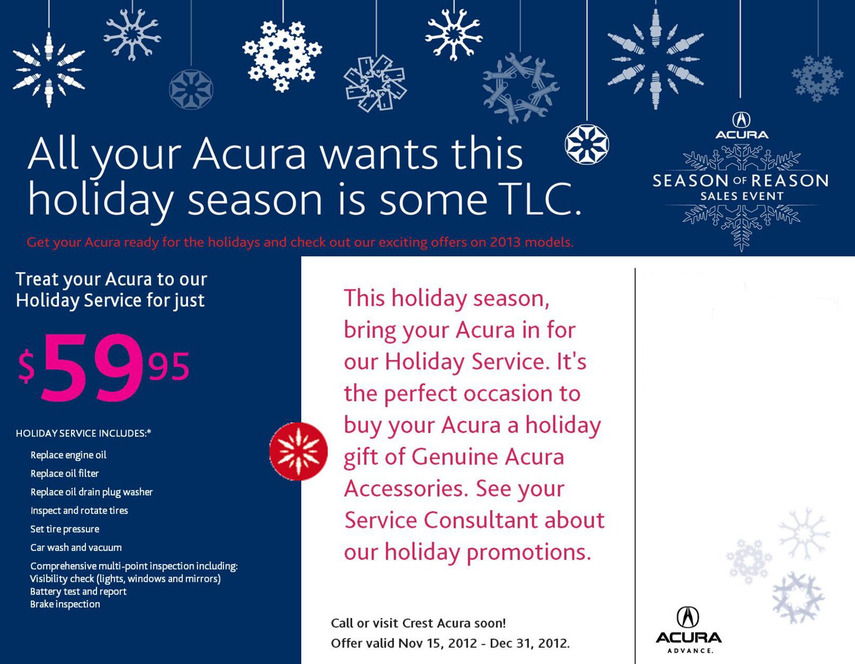 Acura Season of Reason - Service | Crest Acura