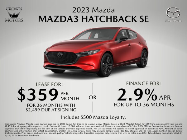 New Vehicle Specials | Crown Mazda