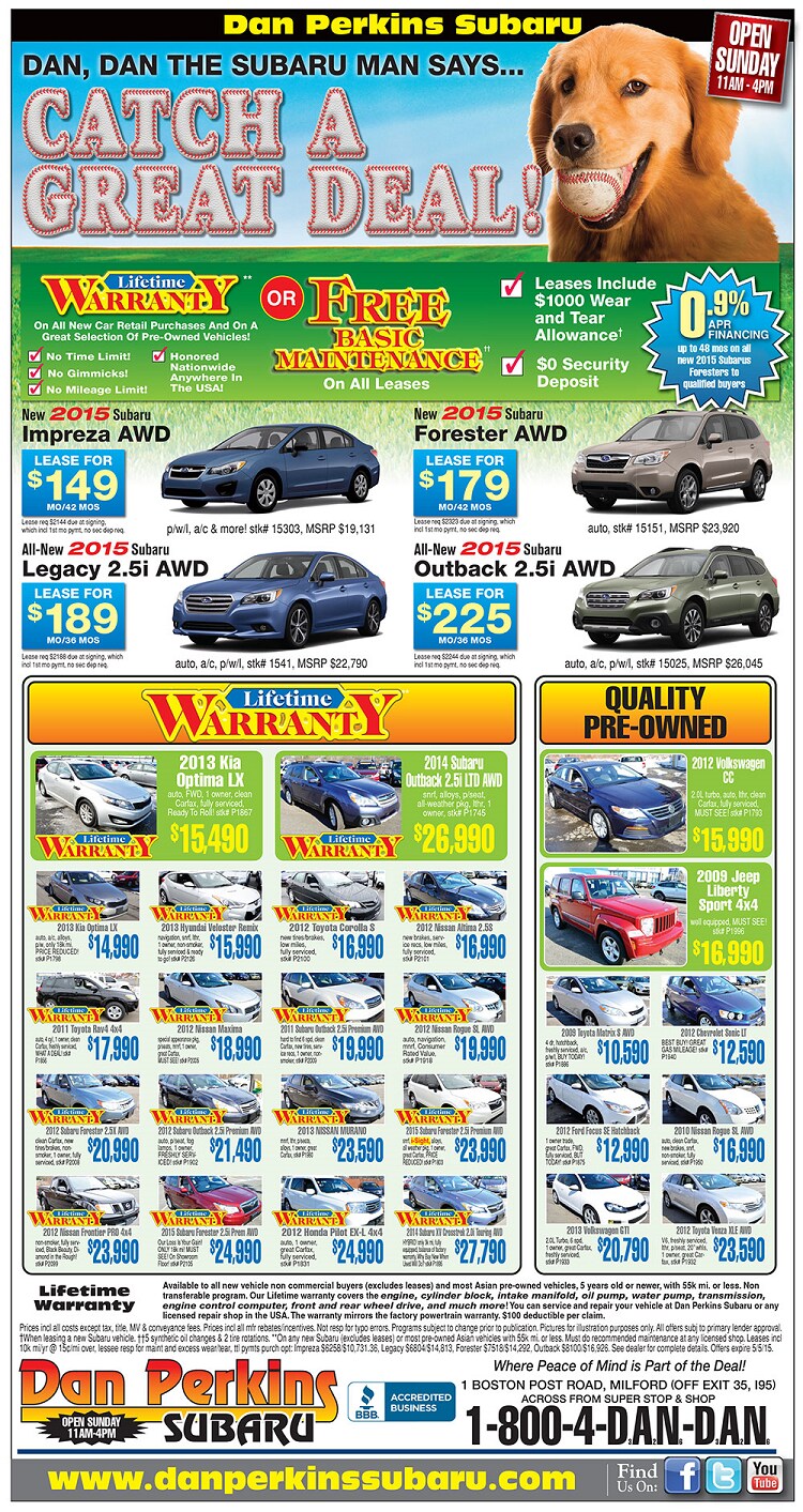 Our Newspaper AD | Dan Perkins Subaru