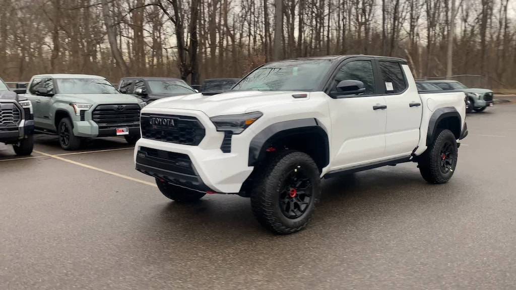 New 2025 Toyota Tacoma i-FORCE MAX TRD Pro Ice Cap with Black roof For ...
