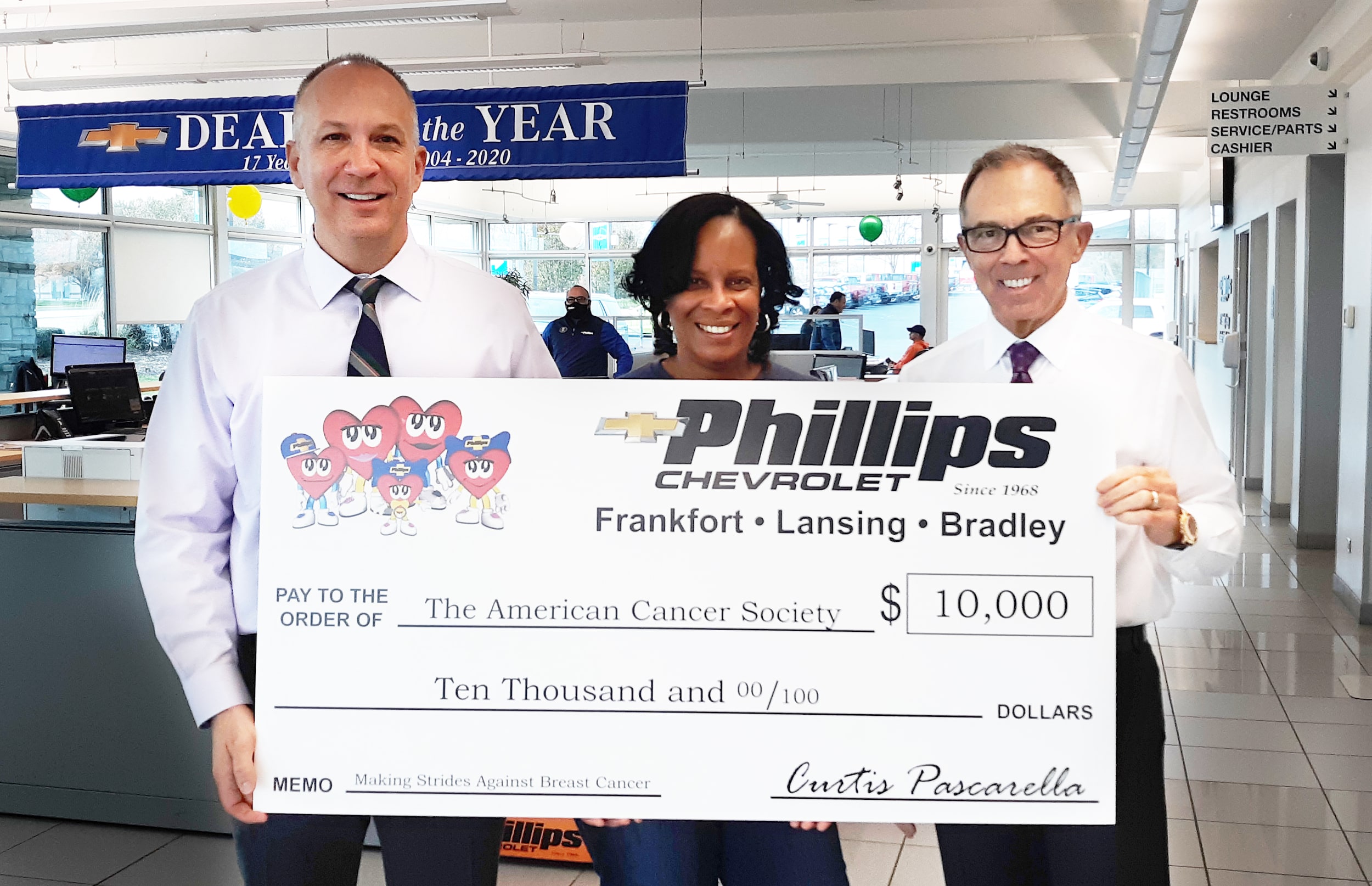 Phillips Chevrolet Raises $10,000 to Fight Breast Cancer | Phillips ...
