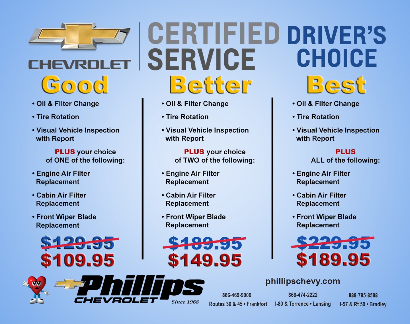Phillips Chevrolet Specials on New and Used, Service and More