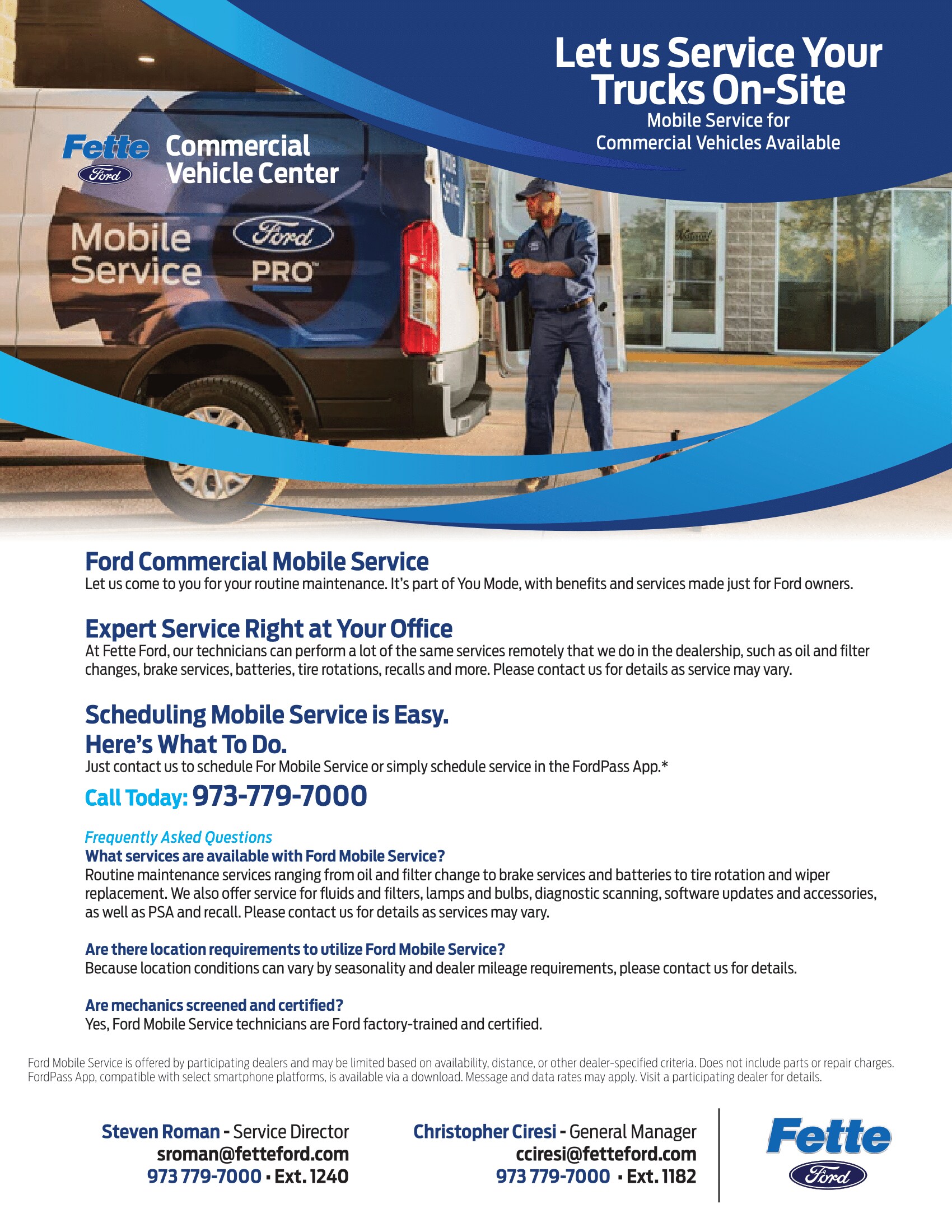 Fette Ford Commercial Mobile Service | Fette Ford
