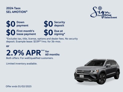 Sign Then Drive Sales Event | Flow Volkswagen of Greensboro
