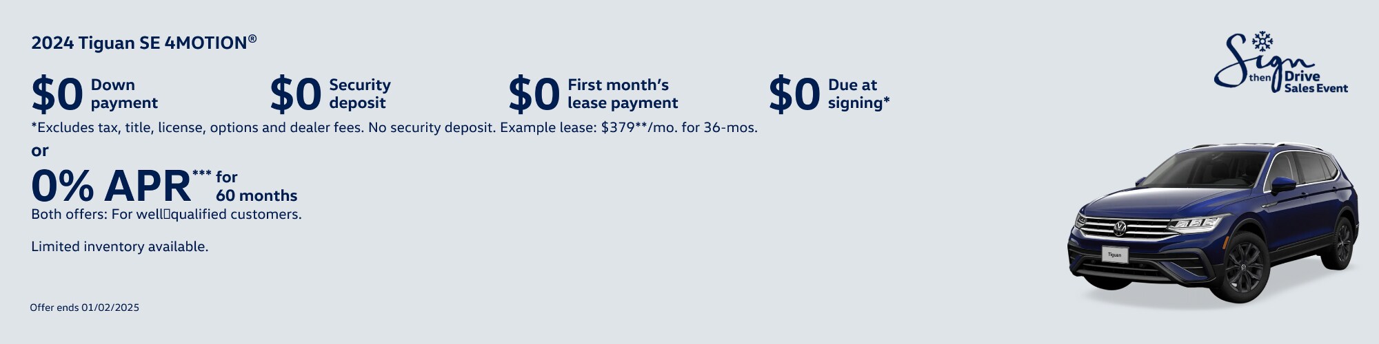 Sign Then Drive Sales Event | Flow Volkswagen of Greensboro