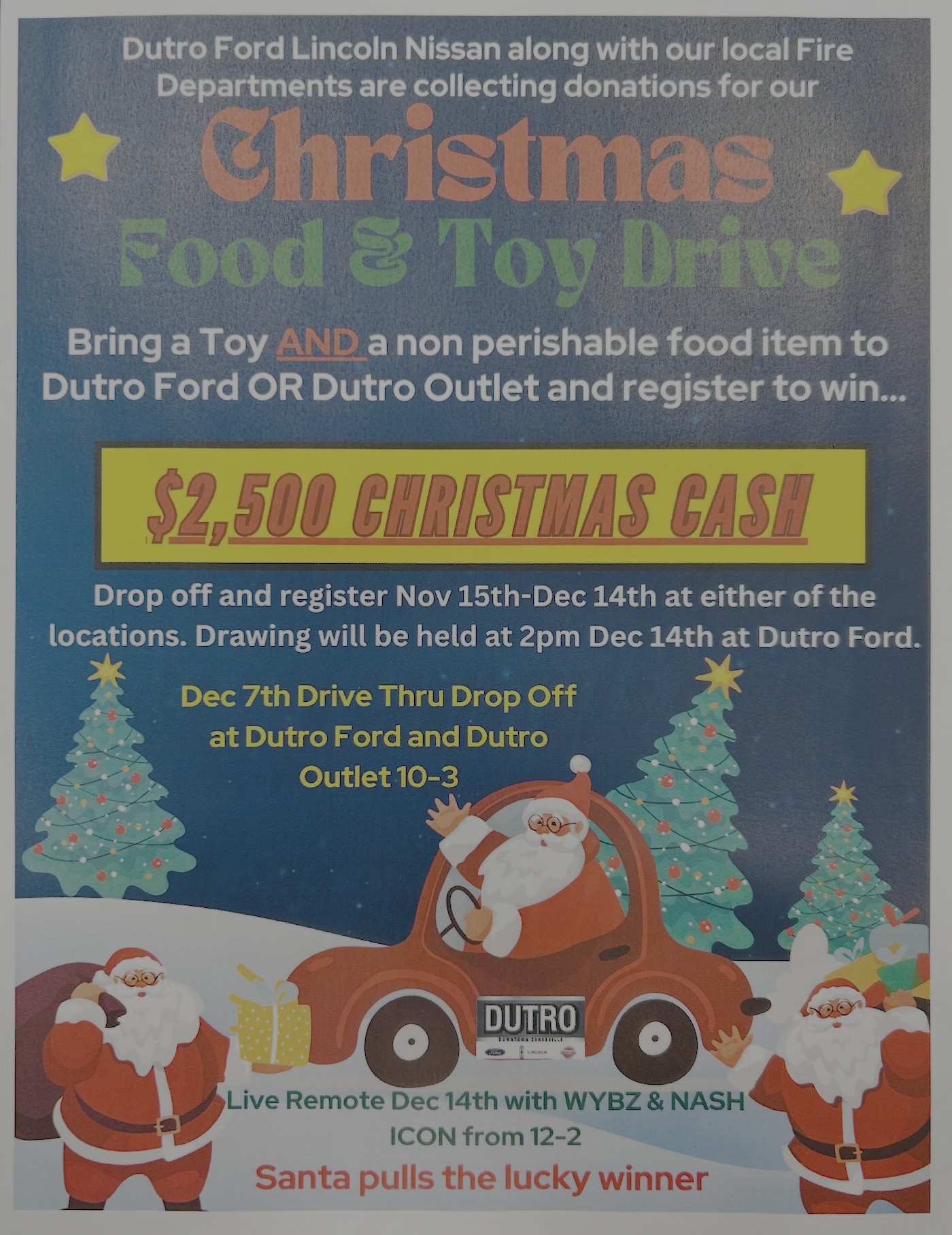 Christmas 2024 Food and Toy Drive | Dutro Ford Lincoln Inc.