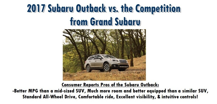 2017 Subaru Outback Vs The Competition Elmhurst, IL | Grand Subaru