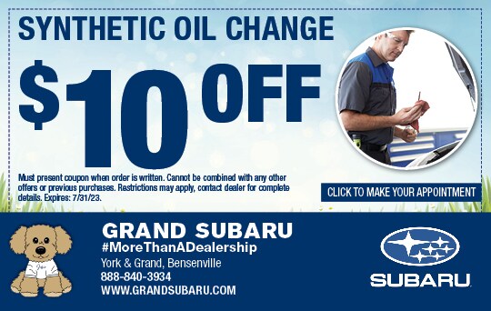 Subaru Service Coupons and Specials near Chicago, IL | Grand Subaru