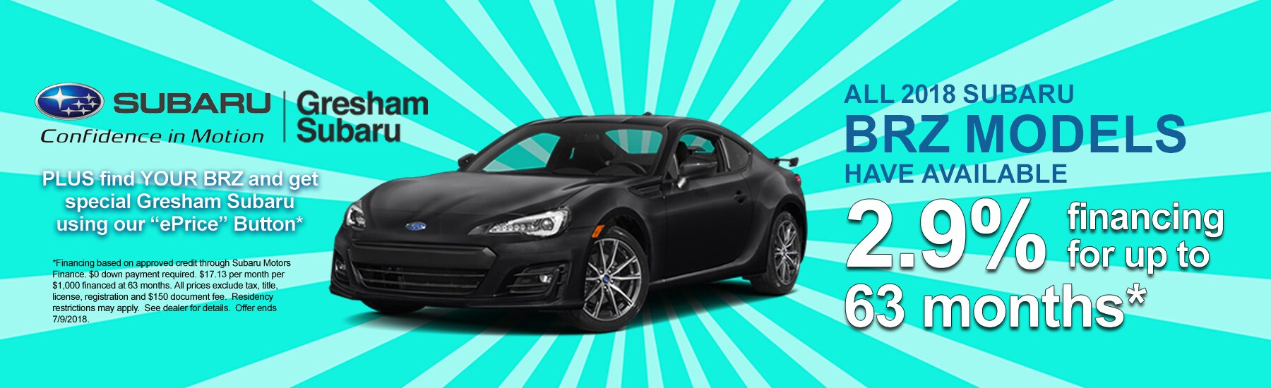 New Subaru Special Financing Deals | Portland | Gresham Subaru