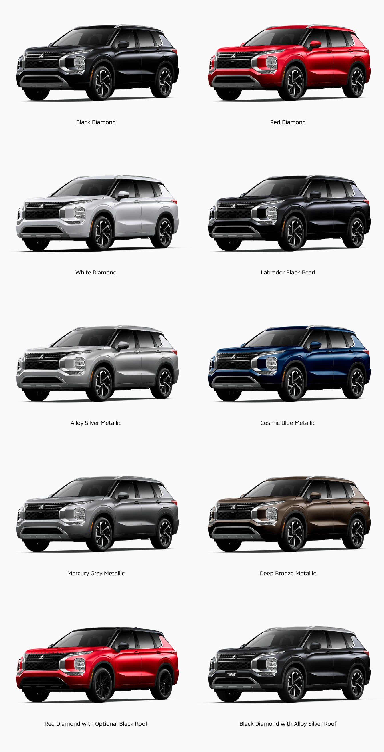 2024 Mitsubishi Outlander Specs & Available Colors