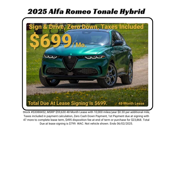 Zero Down Lease Specials in Houston | Helfman Alfa Romeo