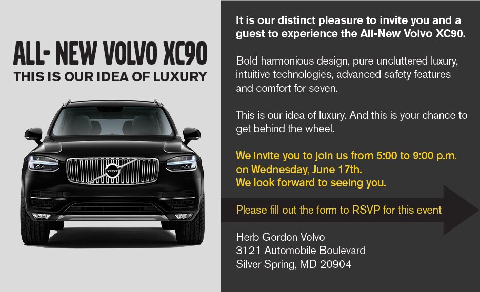 Experience the All-New 2015 Volvo XC90 | Volvo Cars Silver Spring
