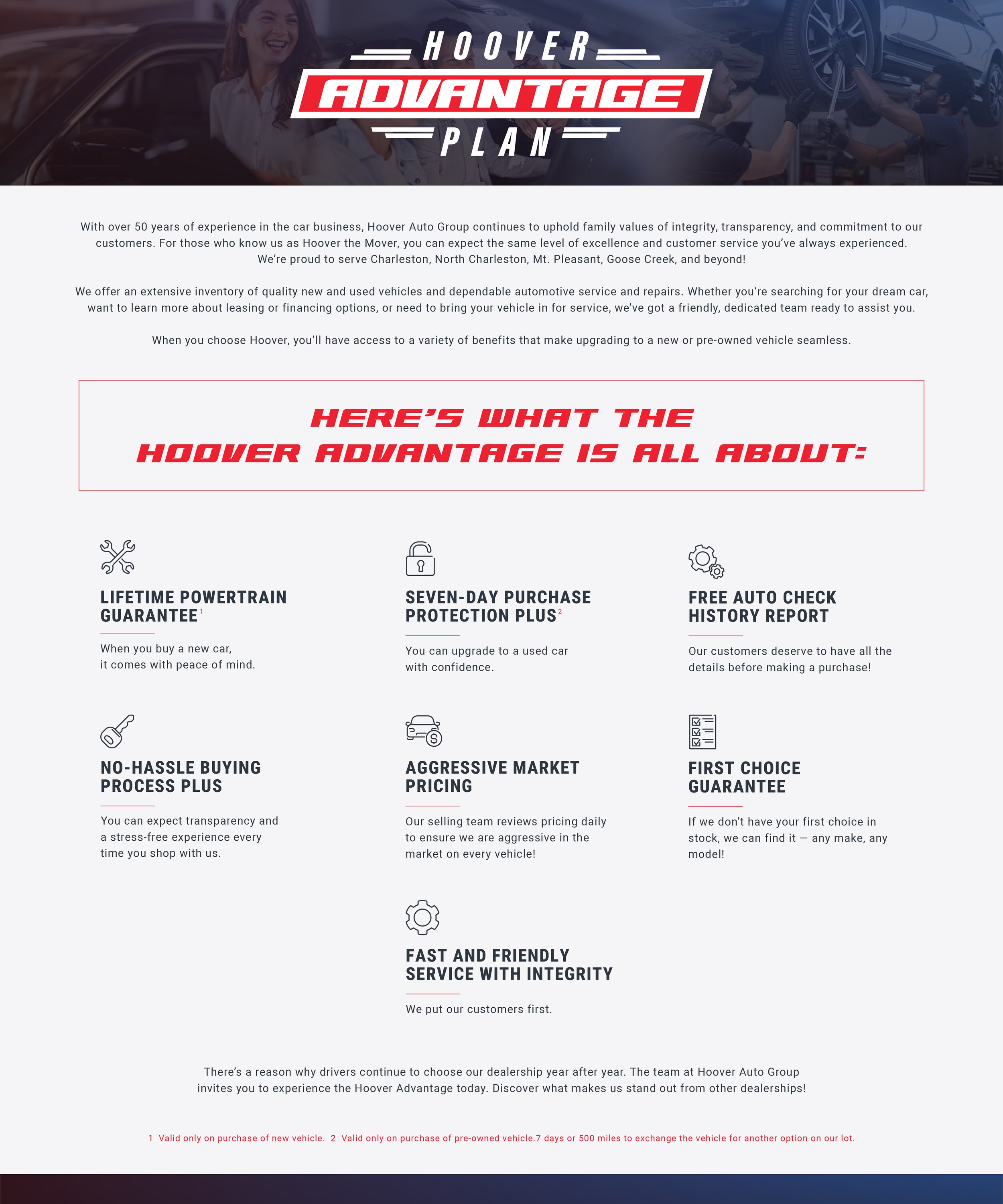 Hoover Advantage Plan | Hoover of Moncks Corner