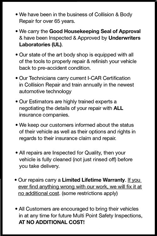 Hyman Bros. Collision Center | Hyman Bros. Automobiles