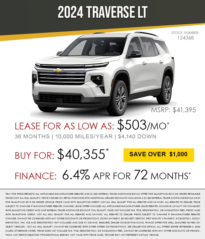 New Vehicle Specials | IMPERIAL CHEVROLET