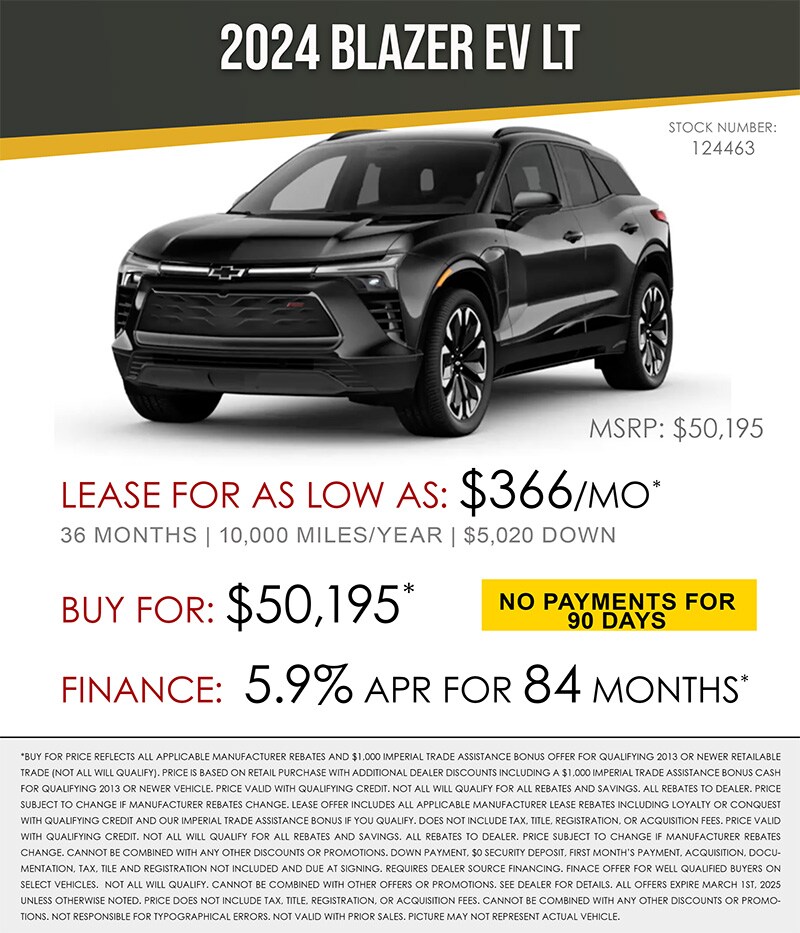 New Vehicle Specials | IMPERIAL CHEVROLET